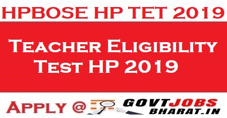 HP TET Application Form 2019 - Apply Online @ hpbose.org