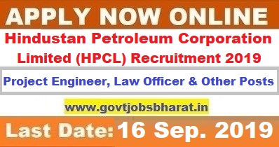 HPCL Recruitment 2019 – Apply Online for 164 Project Engineer, Law ...